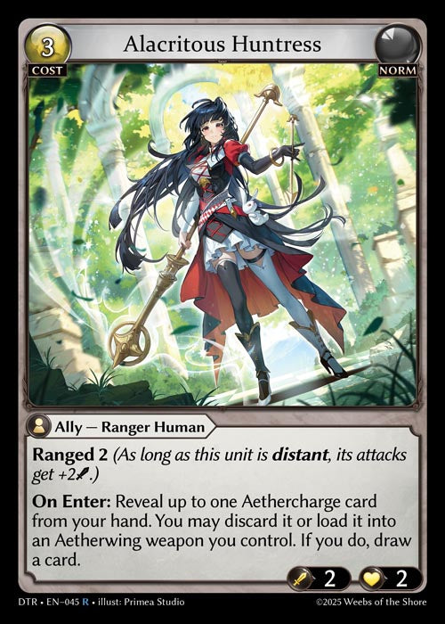 DTR-045 Alacritous Huntress (Rare) – TCG Corner