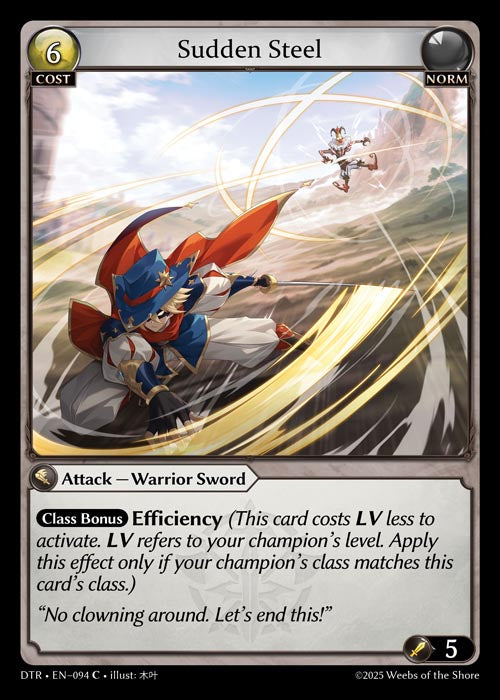 DTR-094 Sudden Steel (Common) – TCG Corner