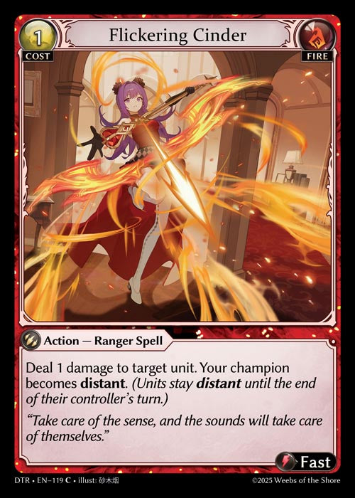 DTR-119 Flickering Cinder (Common) – TCG Corner