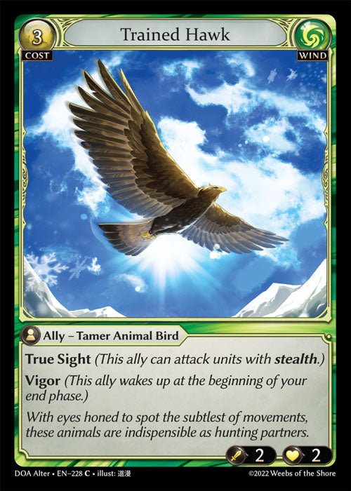 DOA Alter-228 Trained Hawk (Common) – TCG Corner