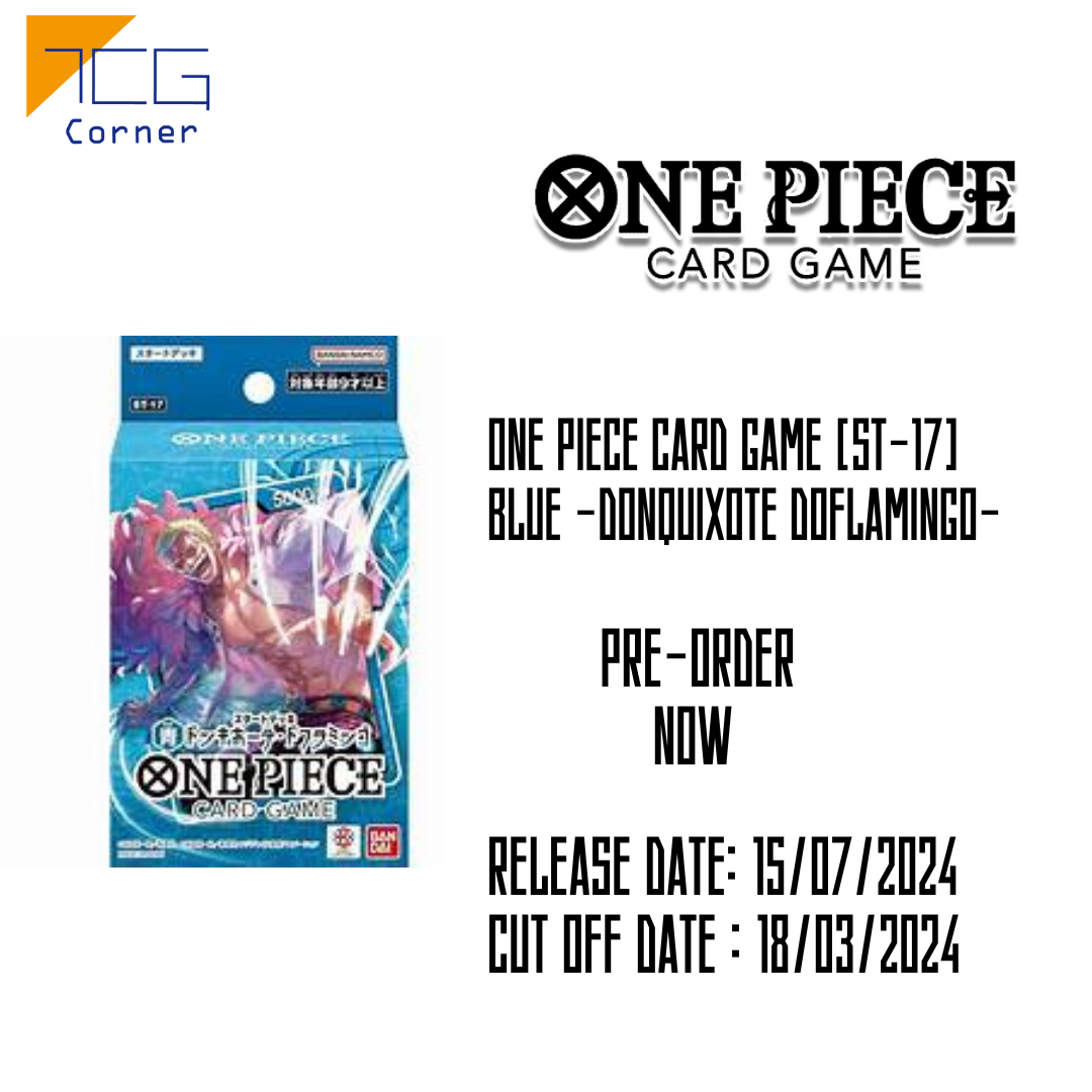 One Piece Card Game [ST-17] Blue -Donquixote Doflamingo- Pre-Order ...