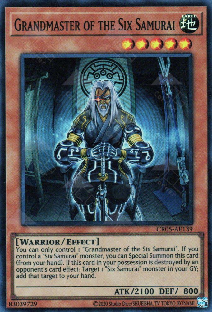 CR05-AE139 Grandmaster of the Six Samurai (SR) – TCG Corner