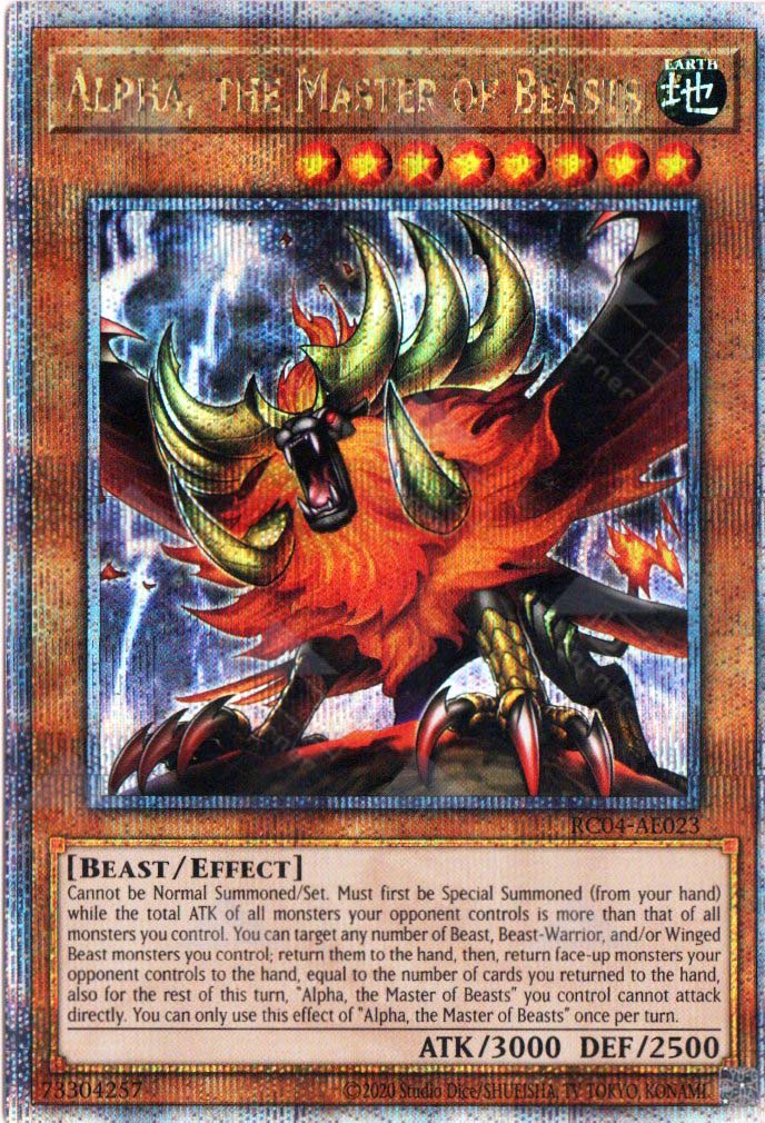 RC04-AE023 Alpha, the Master of Beasts (QCSR) (Status A) – TCG Corner