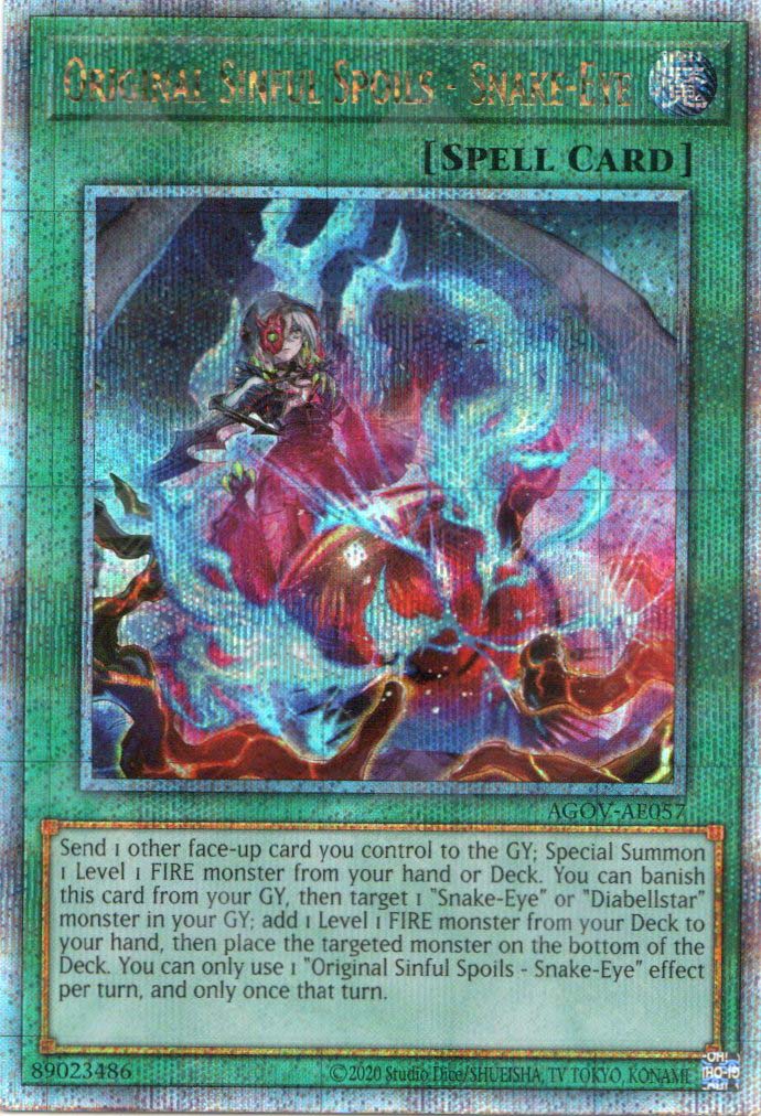 AGOV-AE057 Original Sinful Spoils - Snake-Eye (QCSR) – TCG Corner